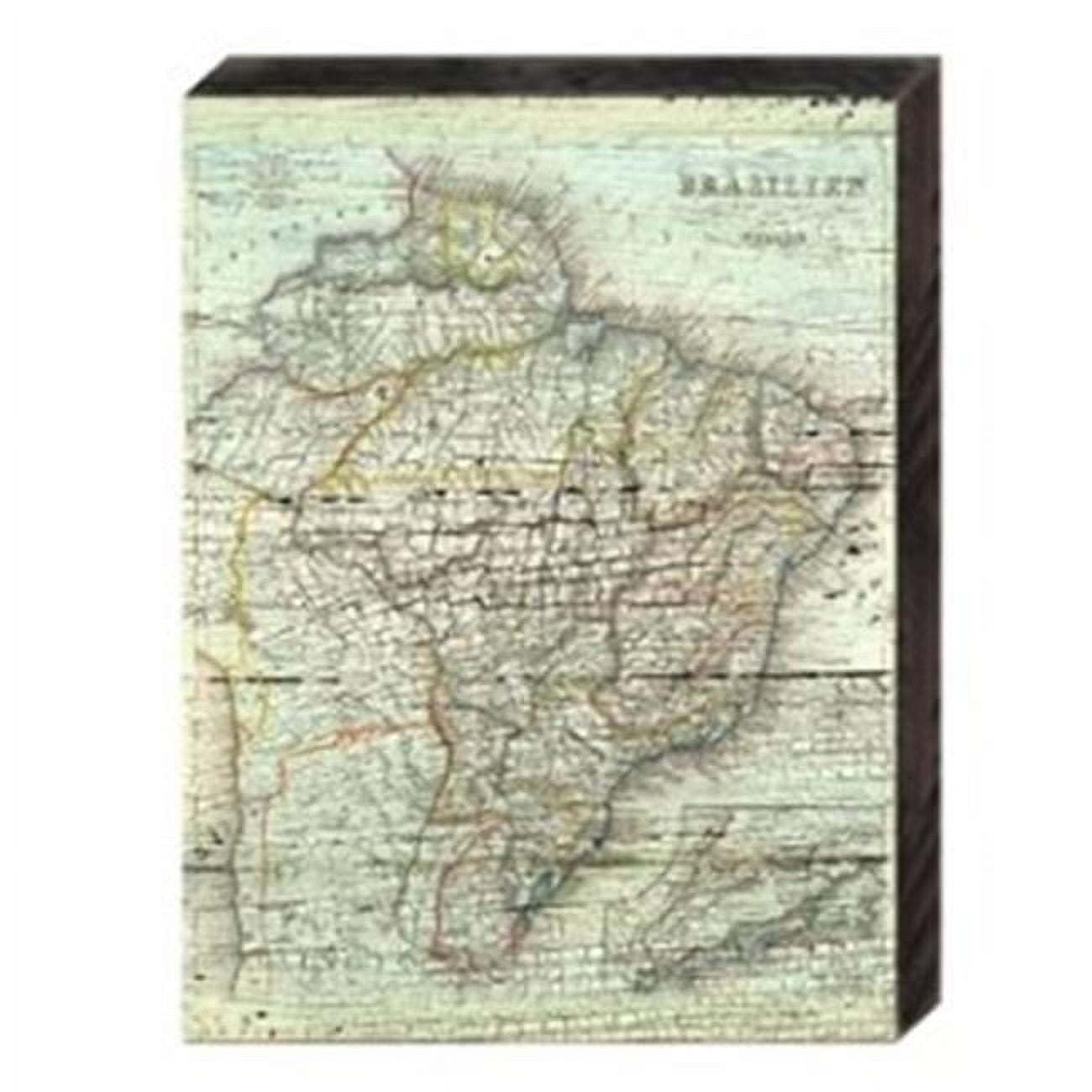Map of Brazil Rustic Design Reclaimed Wood Wall Decor - Walmart.com
