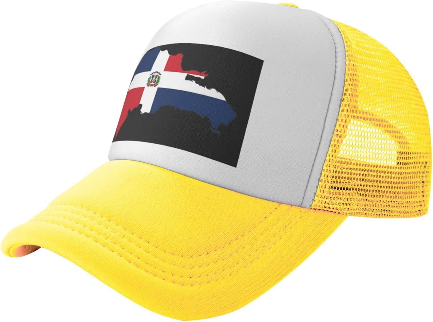 Map of Dominican Outdoor Baseball Hat Adjustable Mesh Hat Truck Driver ...
