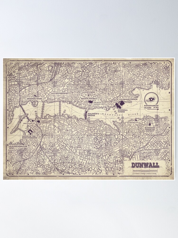 Map of Dunwall Poster - Walmart.com