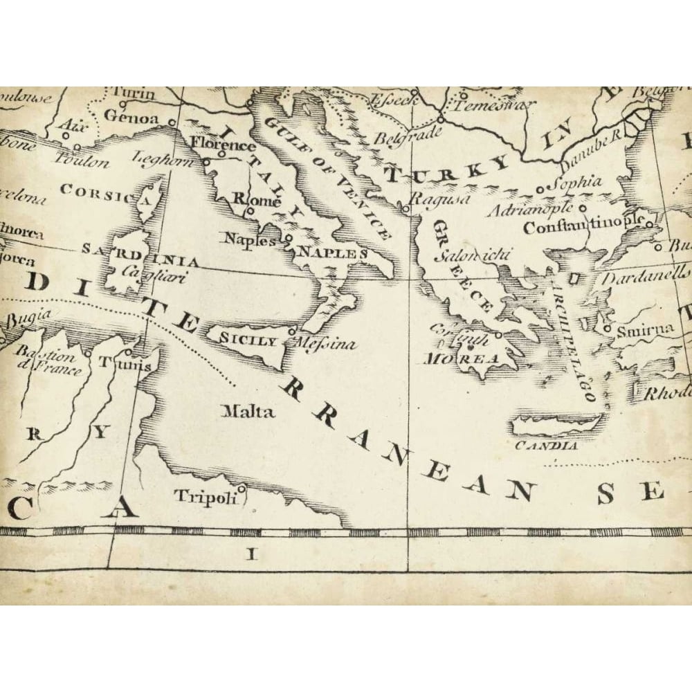 Map of Europe Grid VIII Poster Print - T. Jeffreys - Walmart.com