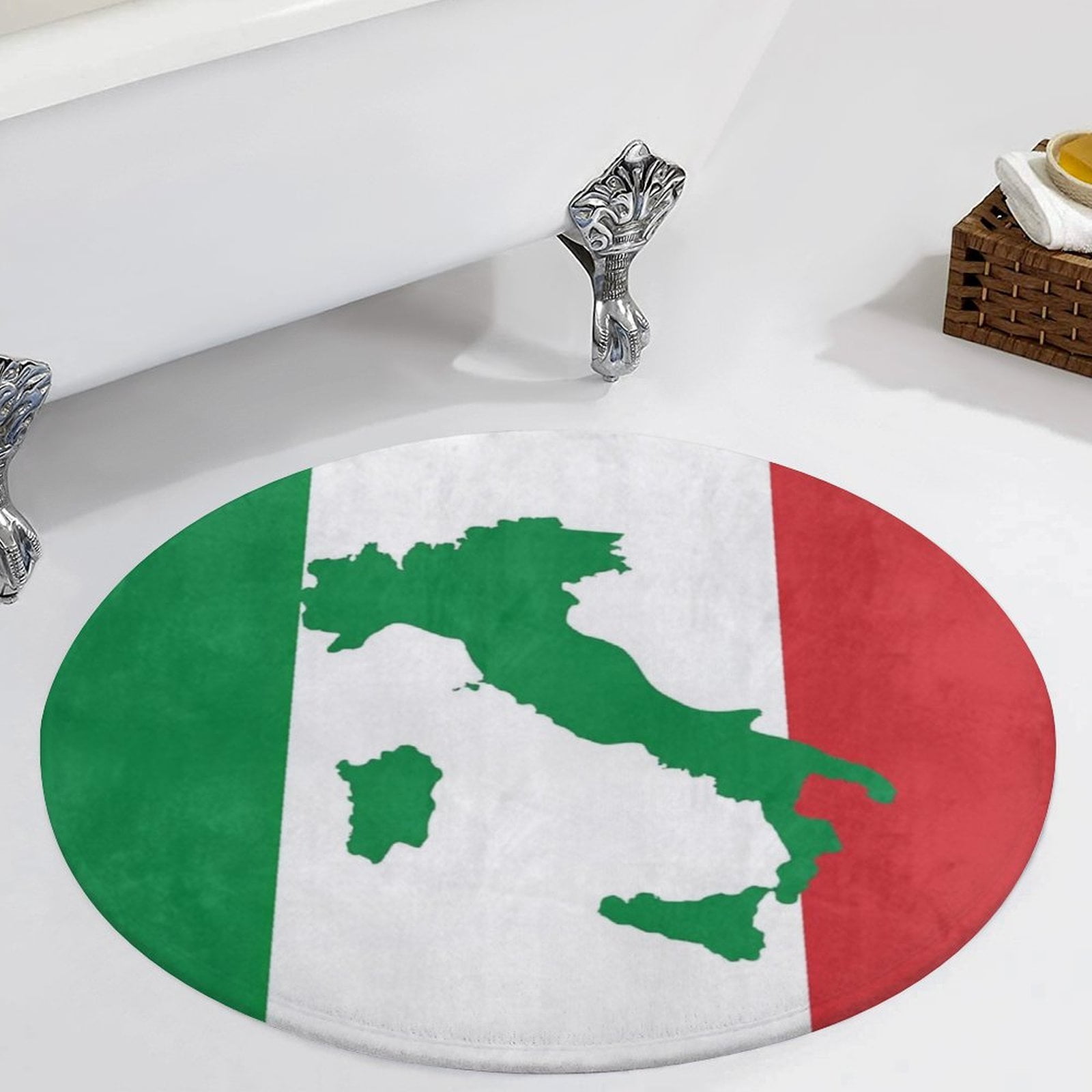 Map of Italy - Italian Flag-1 Area Round Carpet Living Room Bedroom ...