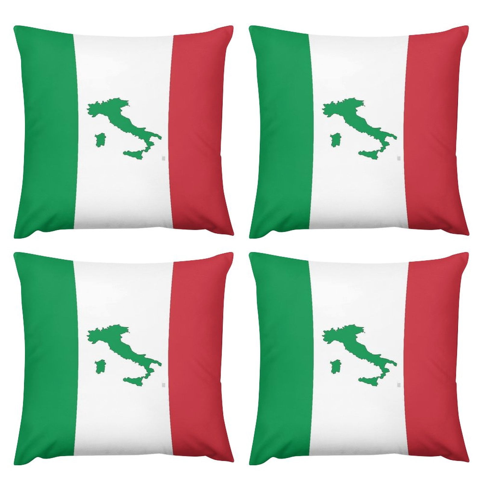 Map of Italy - Italian Flag 4 Pcs Cushion Covers Sofa Cushion Covers ...