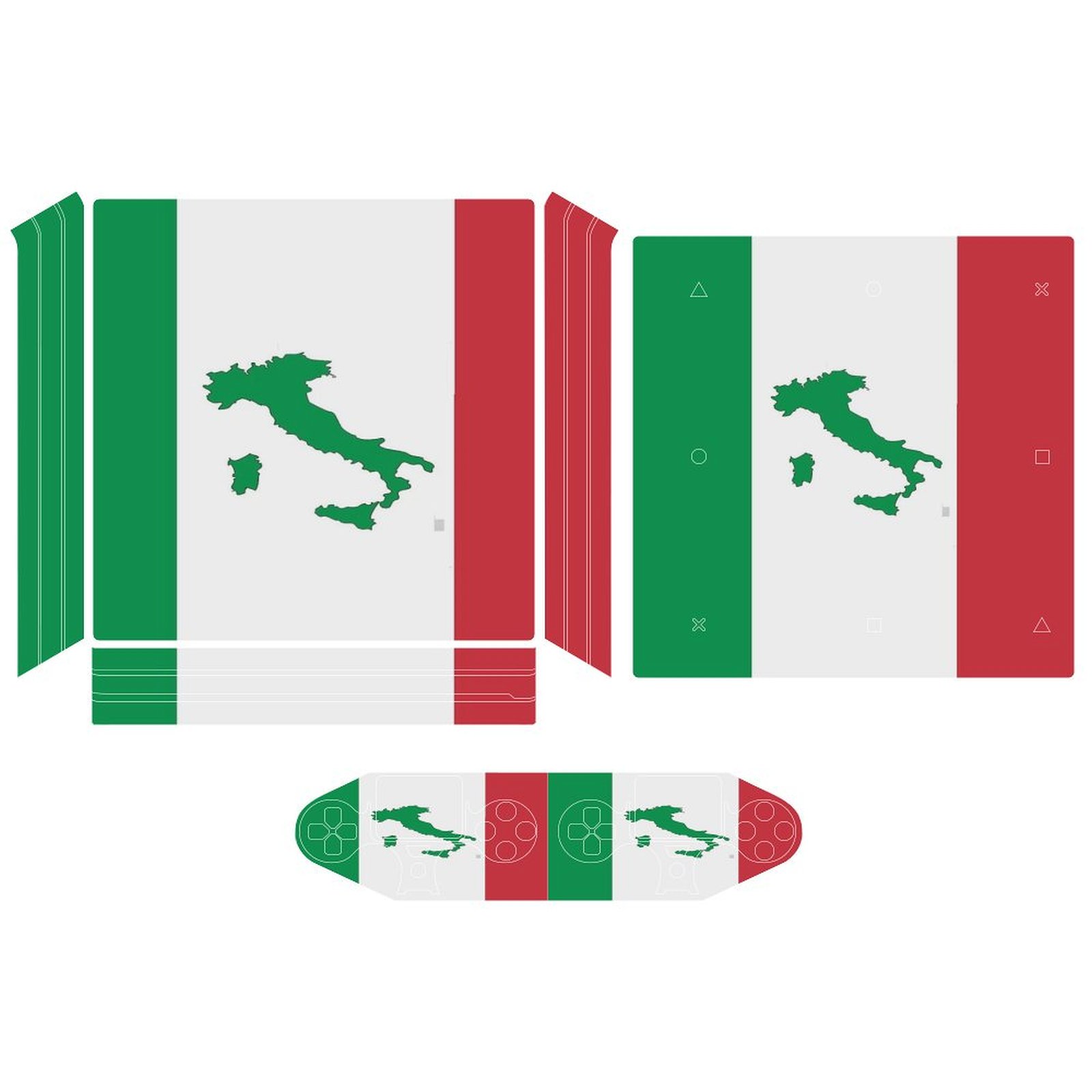 Map of Italy - Italian Flag PS4/PS4 Pro/PS4 Slim Skin Sticker For ...