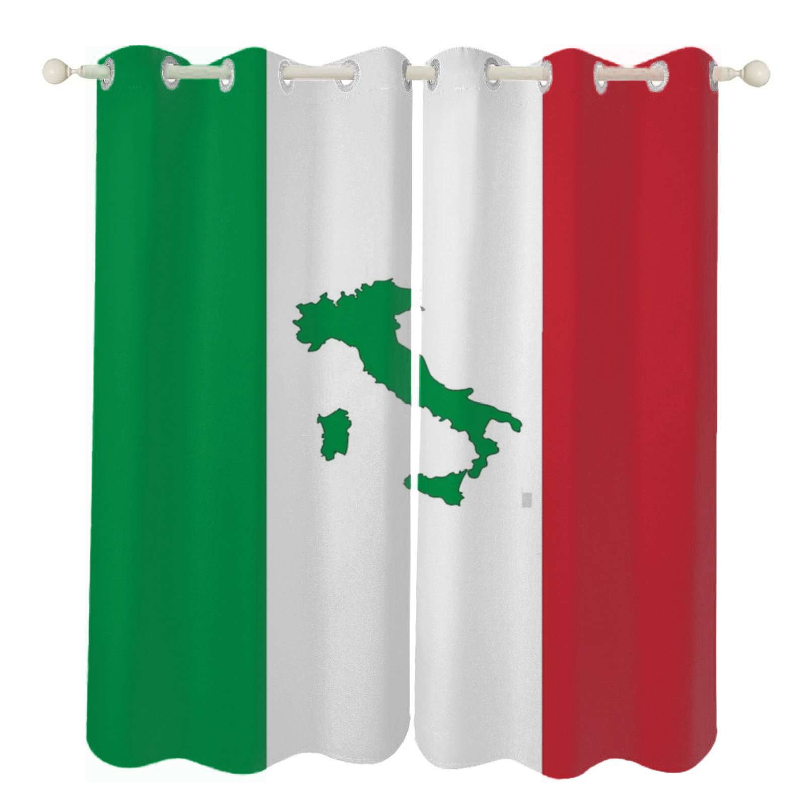 Map of Italy - Italian Flag Sunshade Curtains Home Bedroom Living Room ...