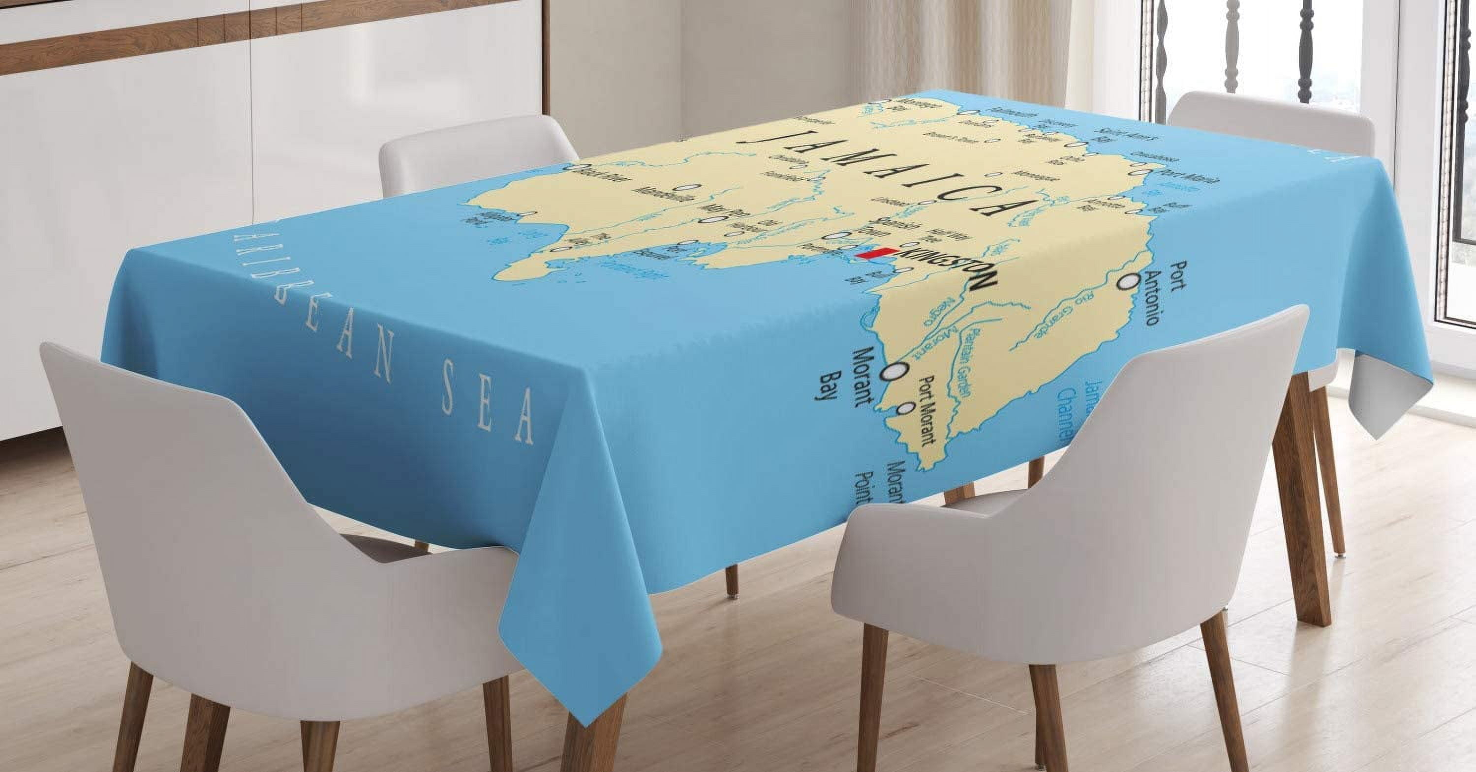Map of Jamaica Kingston Caribbean Sea Important Loions in Country ...