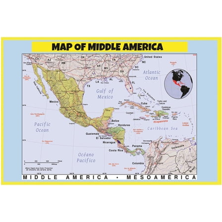 South America Map Chart 17x22 [TCR7656] - Walmart.com
