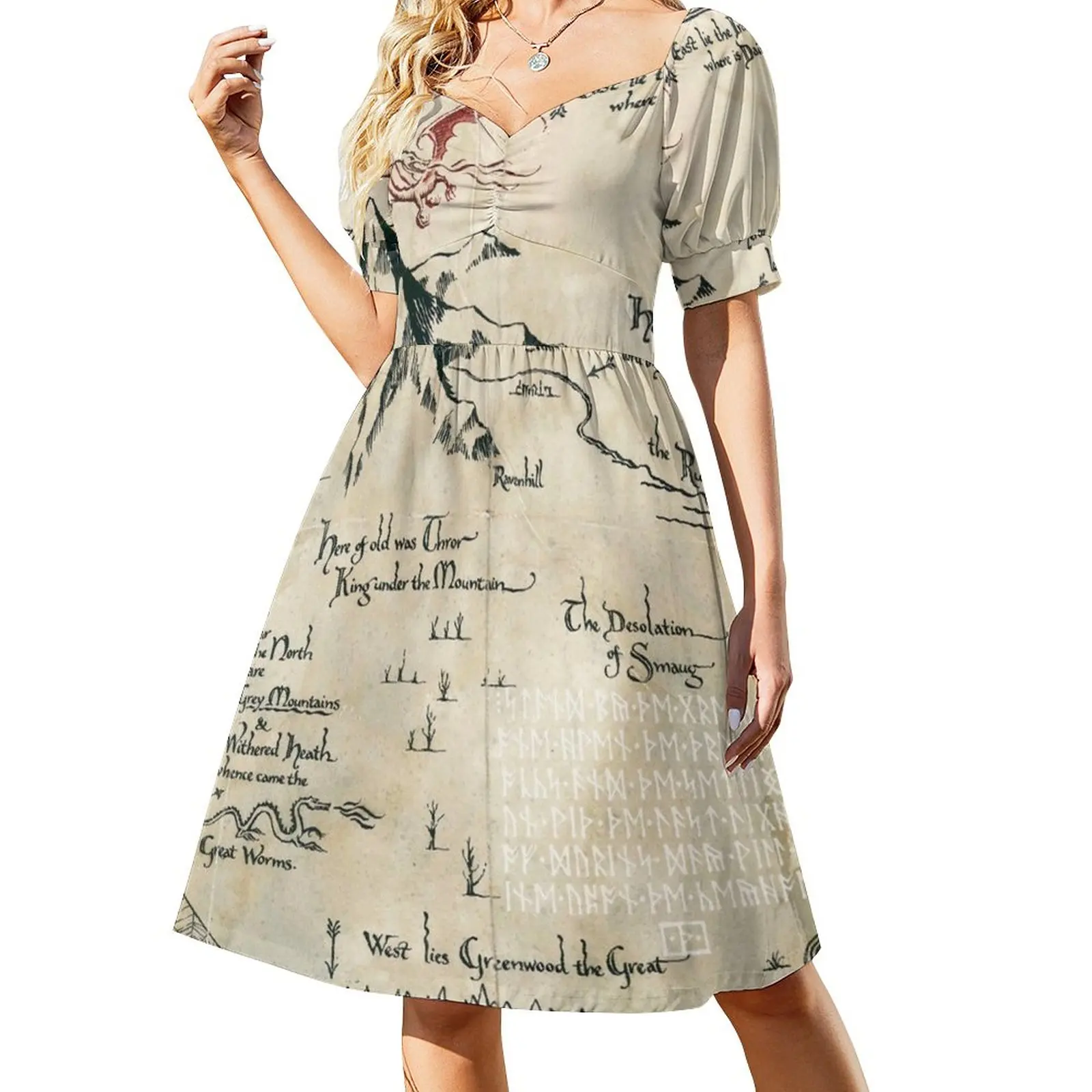 Map of Middle Earth Sleeveless Dress elegant guest wedding dress ...