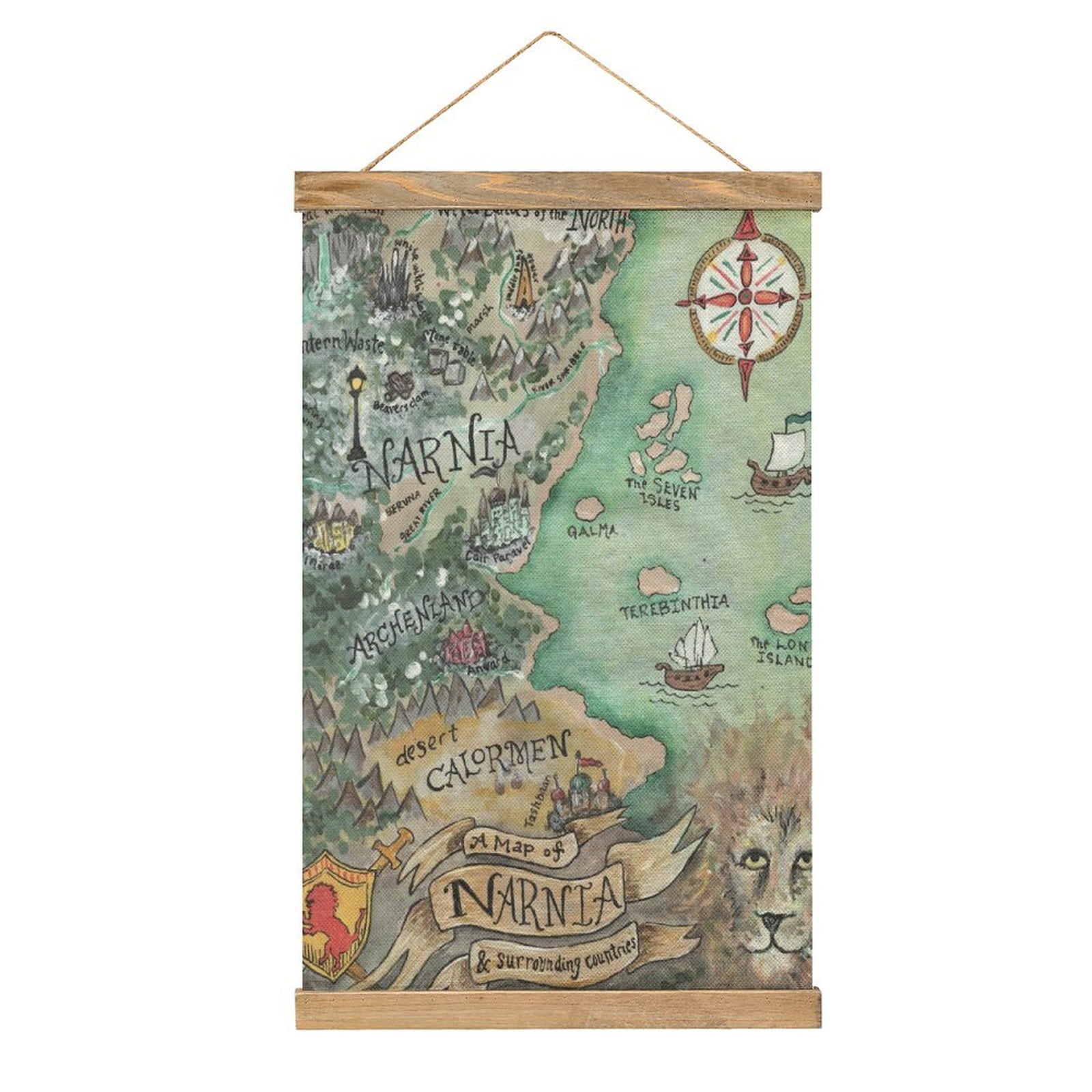 Map of Narnia Artworks Canvas Poster Artworks Canvas Poster Art Gifts ...
