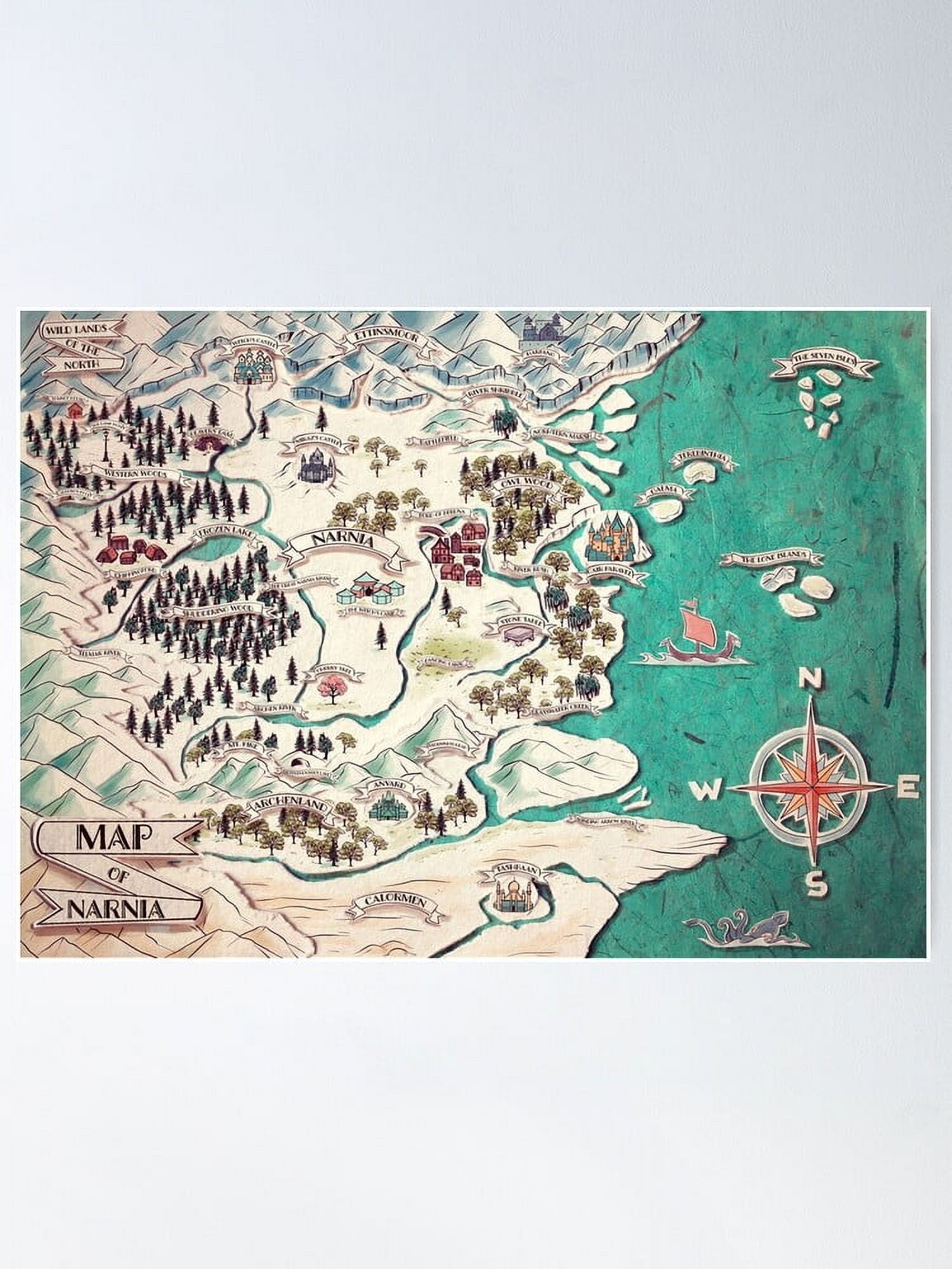 Map of Narnia Poster - Walmart.com