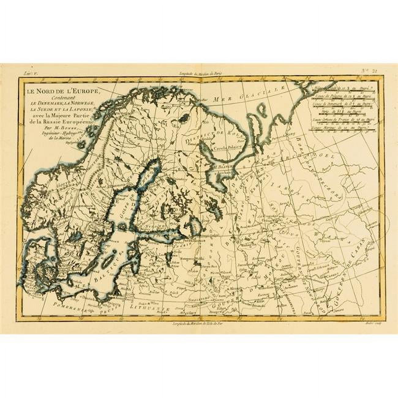 Map of Northern Europe Circa.1760 From Atlas De Toutes Les Parties ...