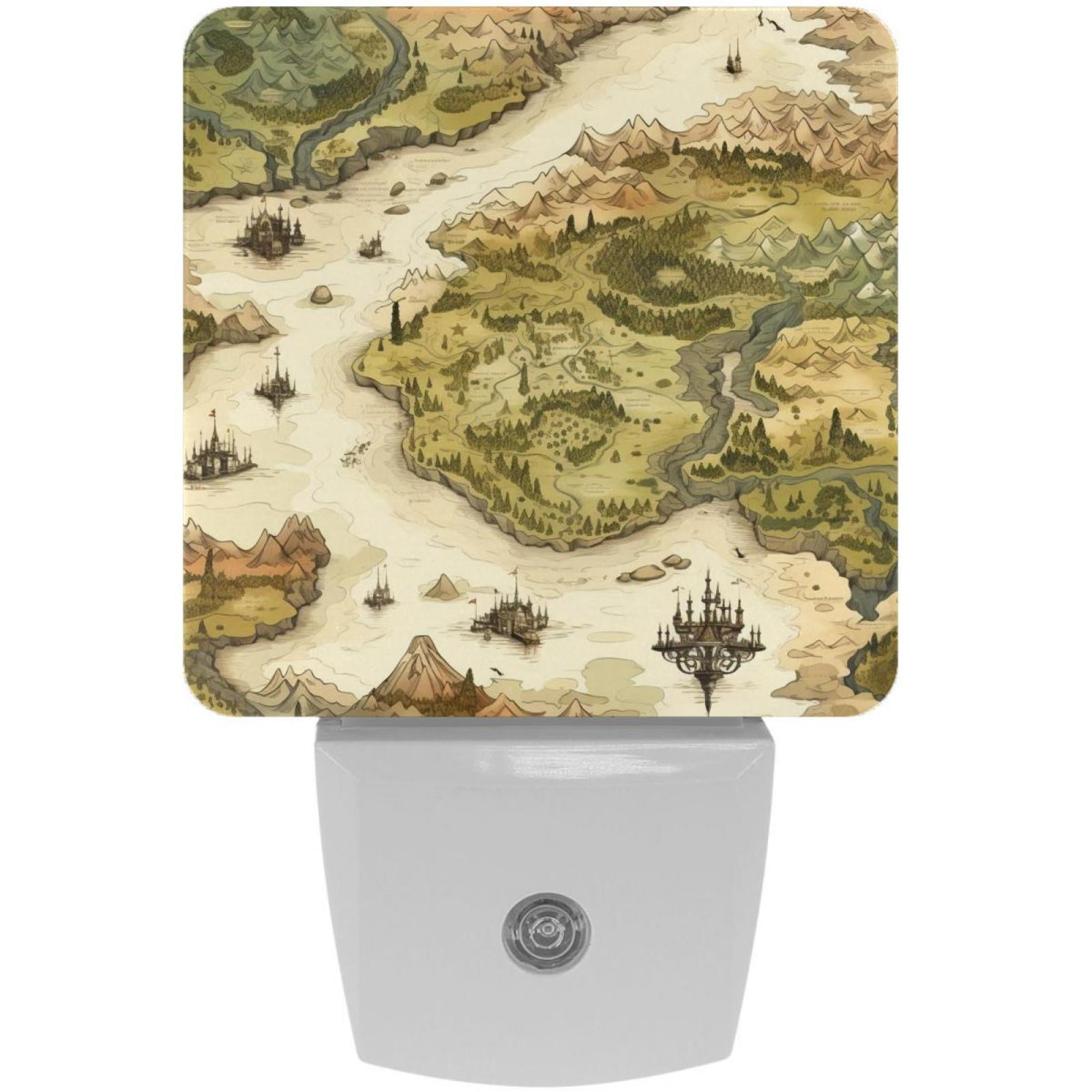 Map section Enhance Your Space with LED Square Night Lights - Versatile ...