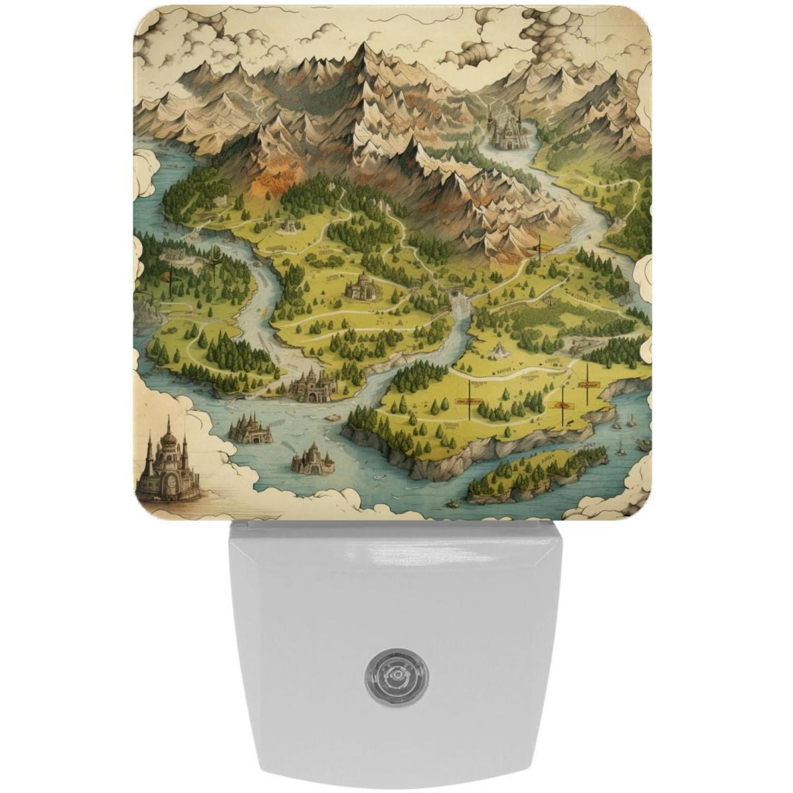 Map section LED Square Night Light - Energy Efficient Plug-in ...