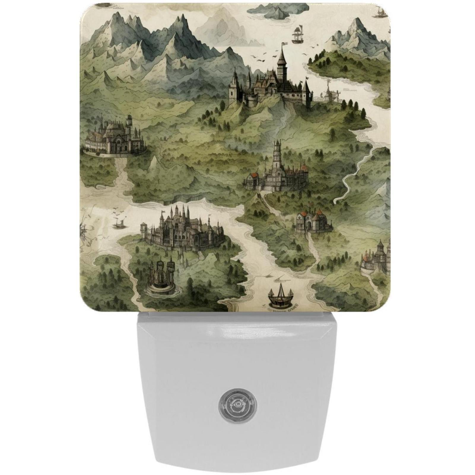 Map section LED Square Night Light - Small and Bright Square-shaped LED ...