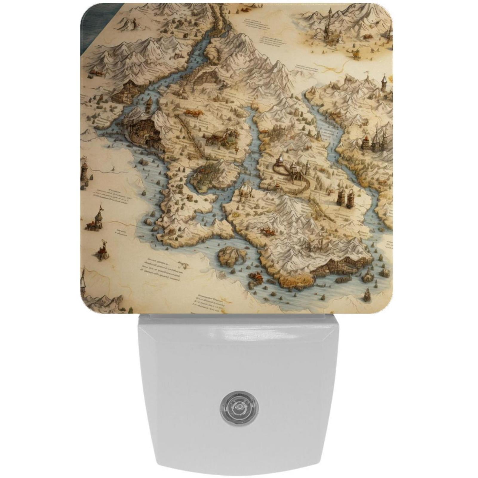 Map section LED Square Night Lights for a Bright and Stylish Ambiance ...