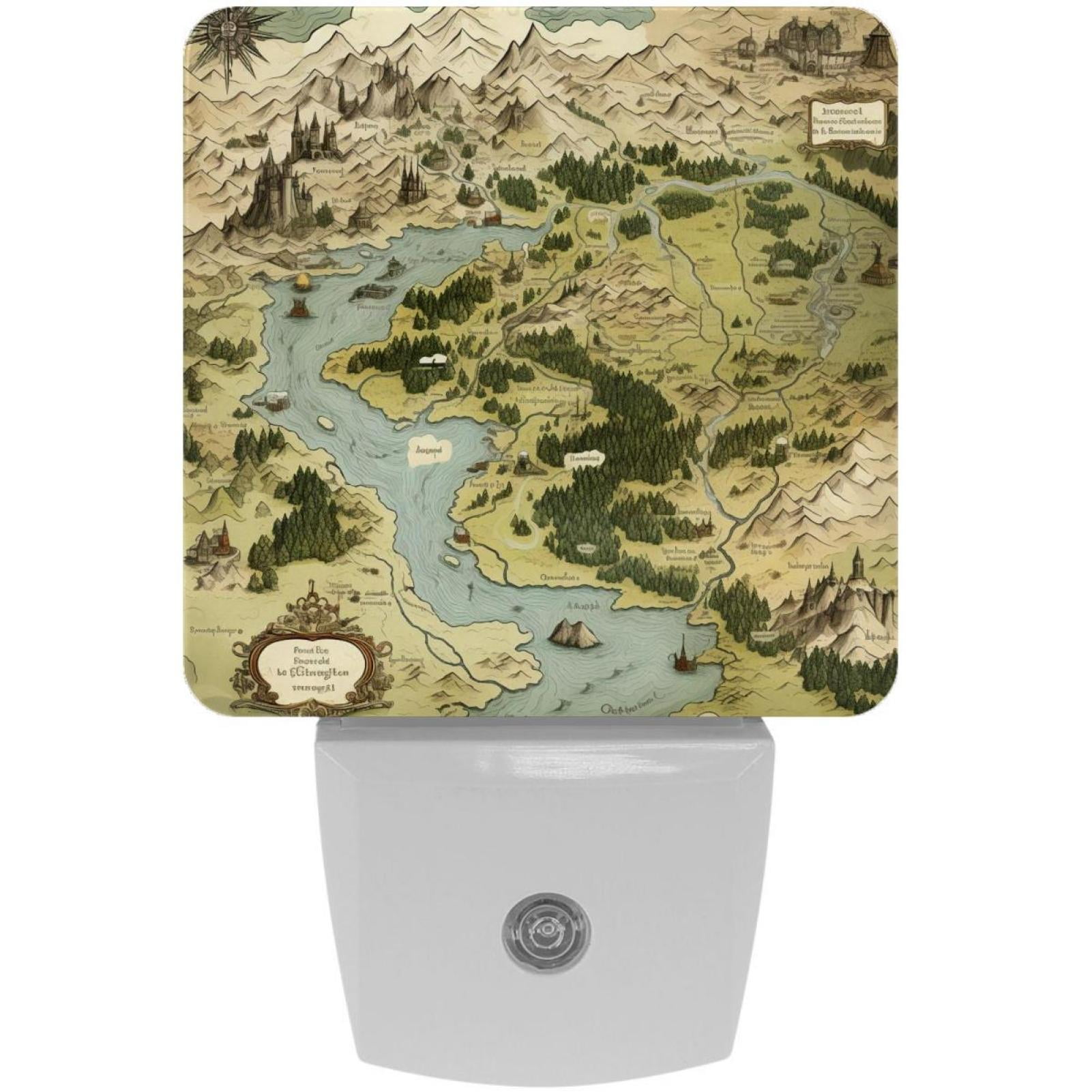 Map section LED Square Night Lights - Energy Efficient Plug-in Wall ...