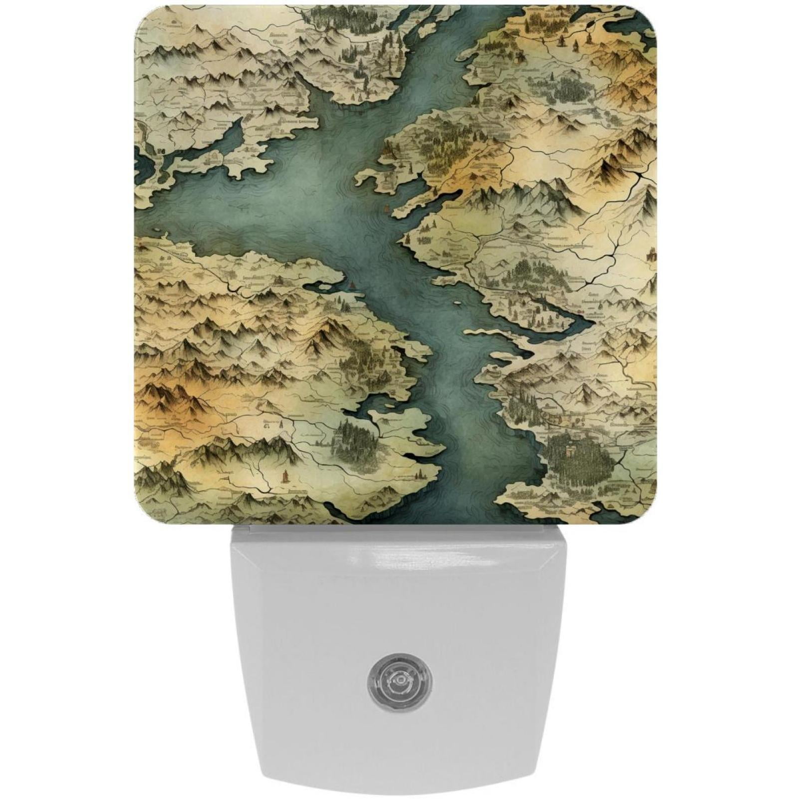 Map section LED Square Night Lights - Energy Efficient Plug-in Wall ...