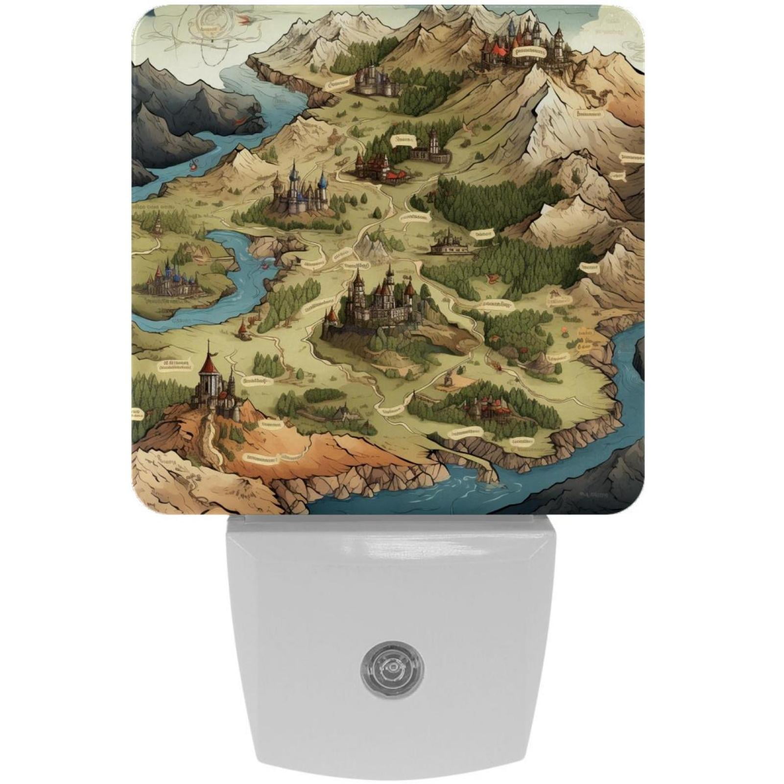 Map section LED Square Night Lights - Energy Efficient and Stylish ...
