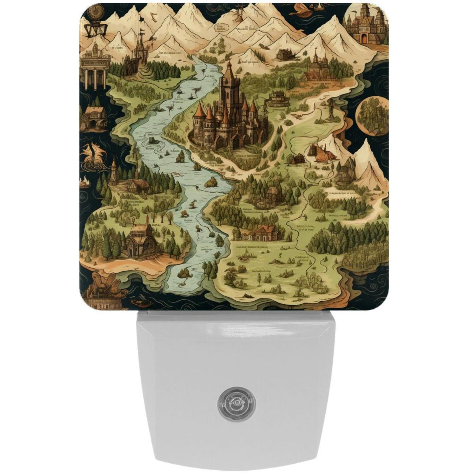 Map section LED Square Night Lights - Energy Efficient and Stylish ...