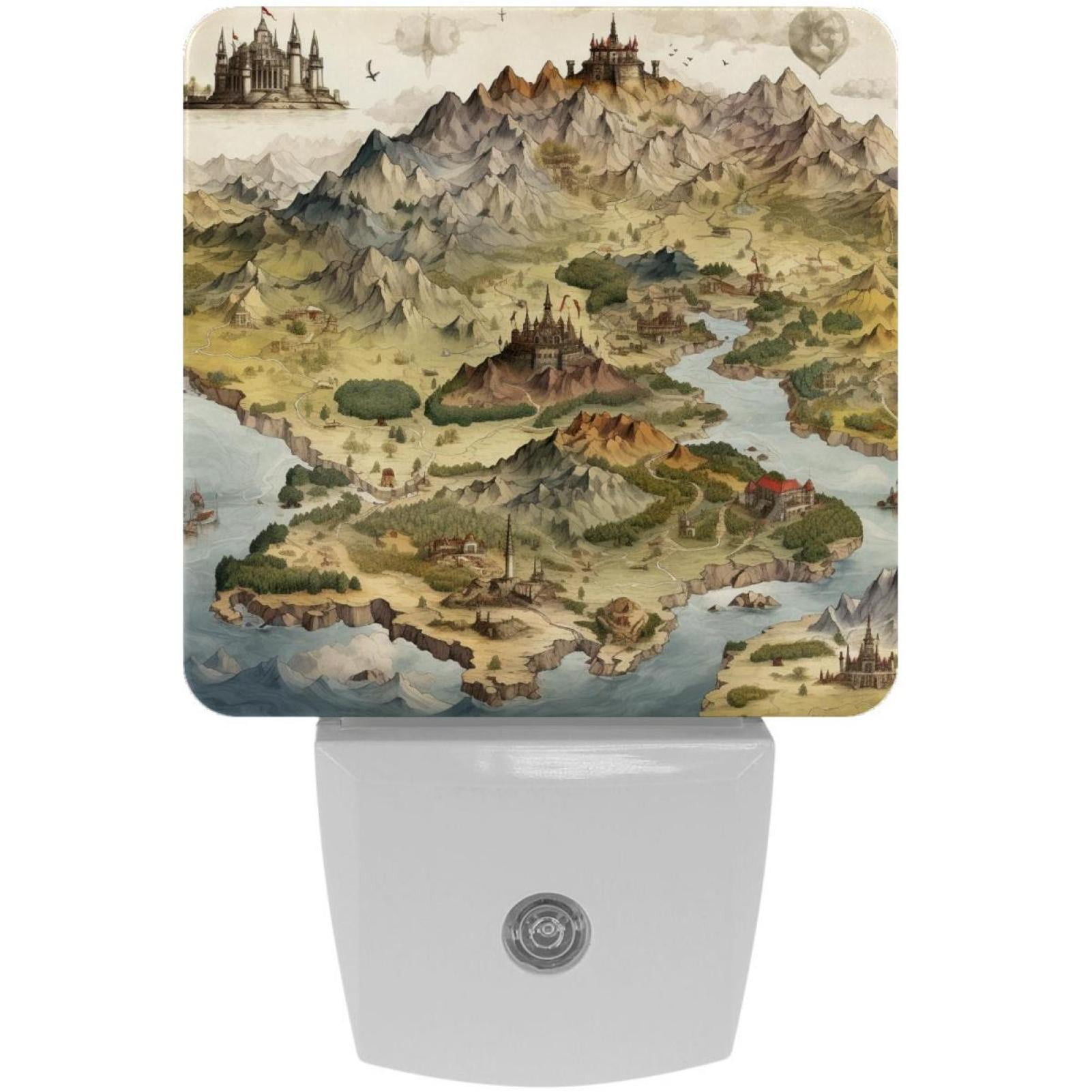 Map section LED Square Night Lights - Modern and Energy Efficient Room ...