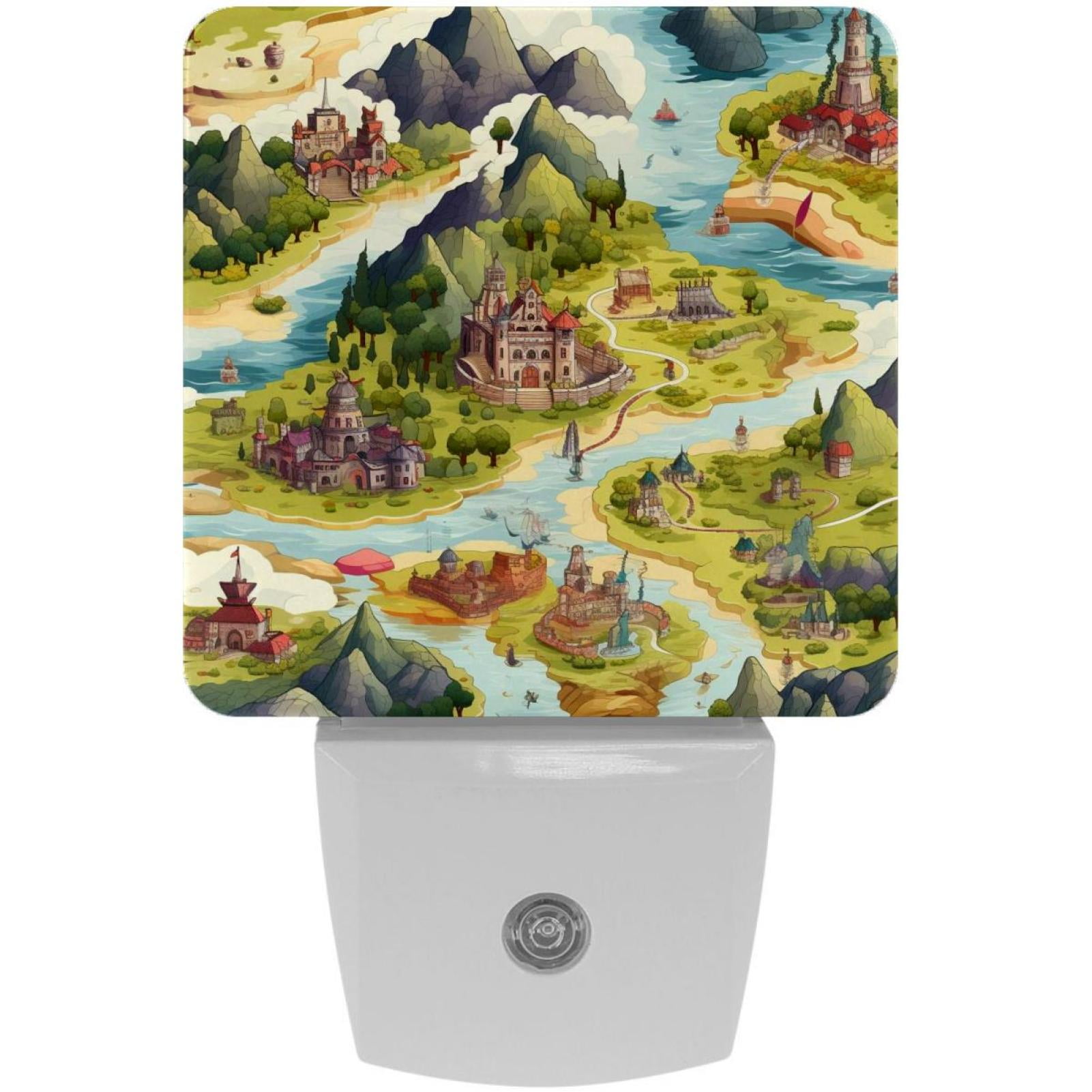 Map section LED Square Night Lights - Small and Stylish Energy-Saving ...