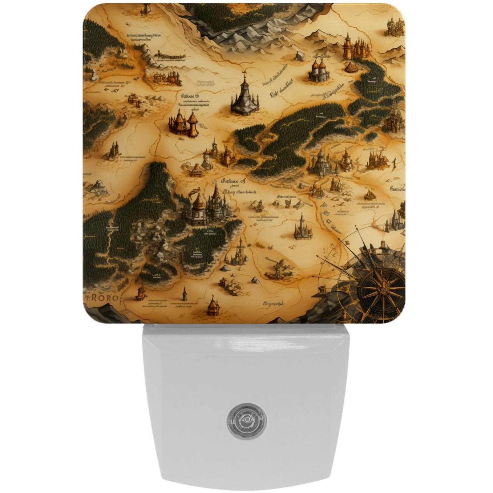 Map section LED Square Night Lights - Small and Stylish Energy-Saving ...