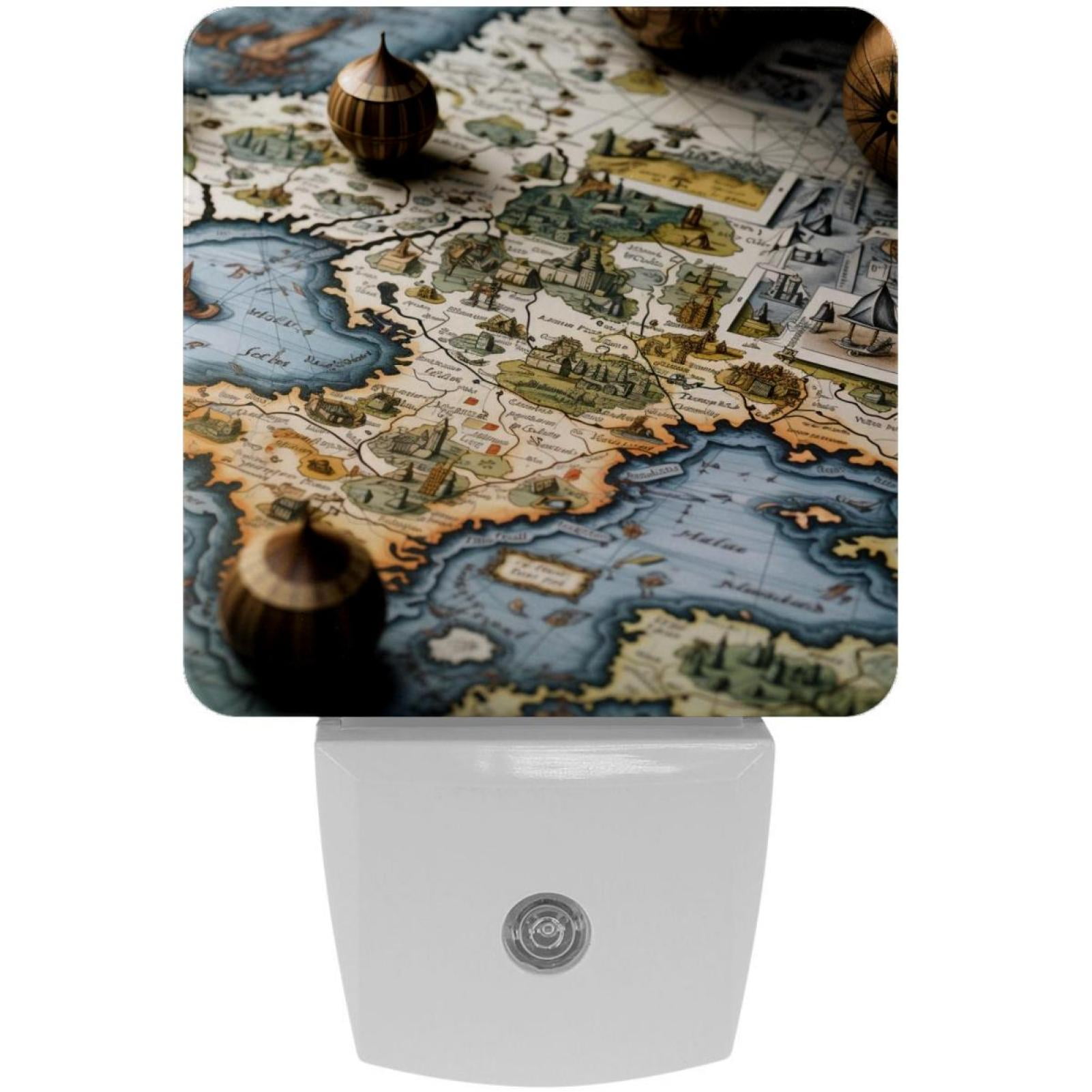 Map section LED Square Night Lights - Stylish and Energy-Efficient ...