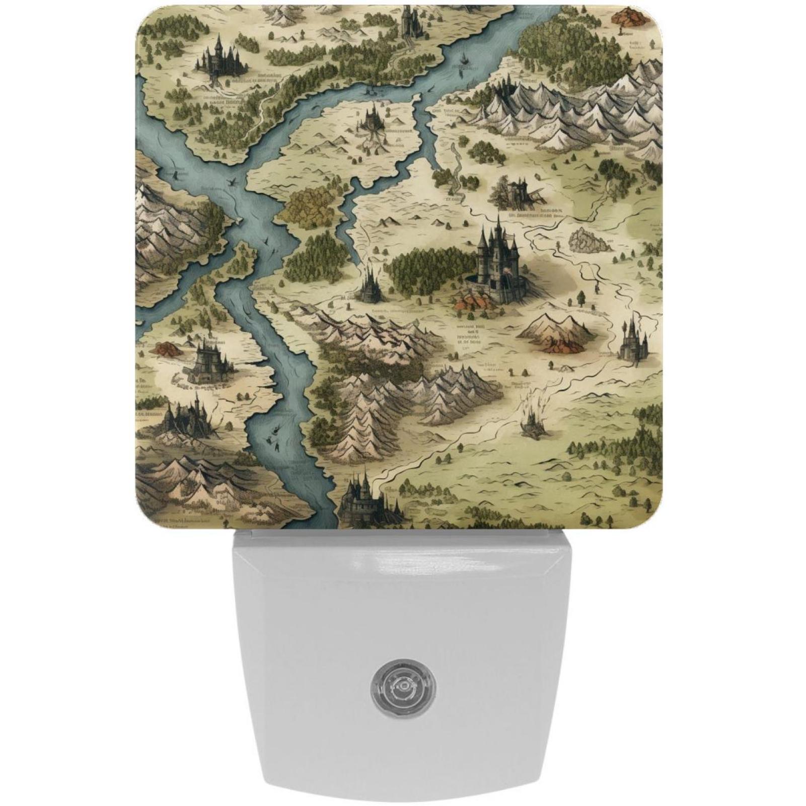 Map section LED Square Night Lights - Stylish and Energy-Efficient ...