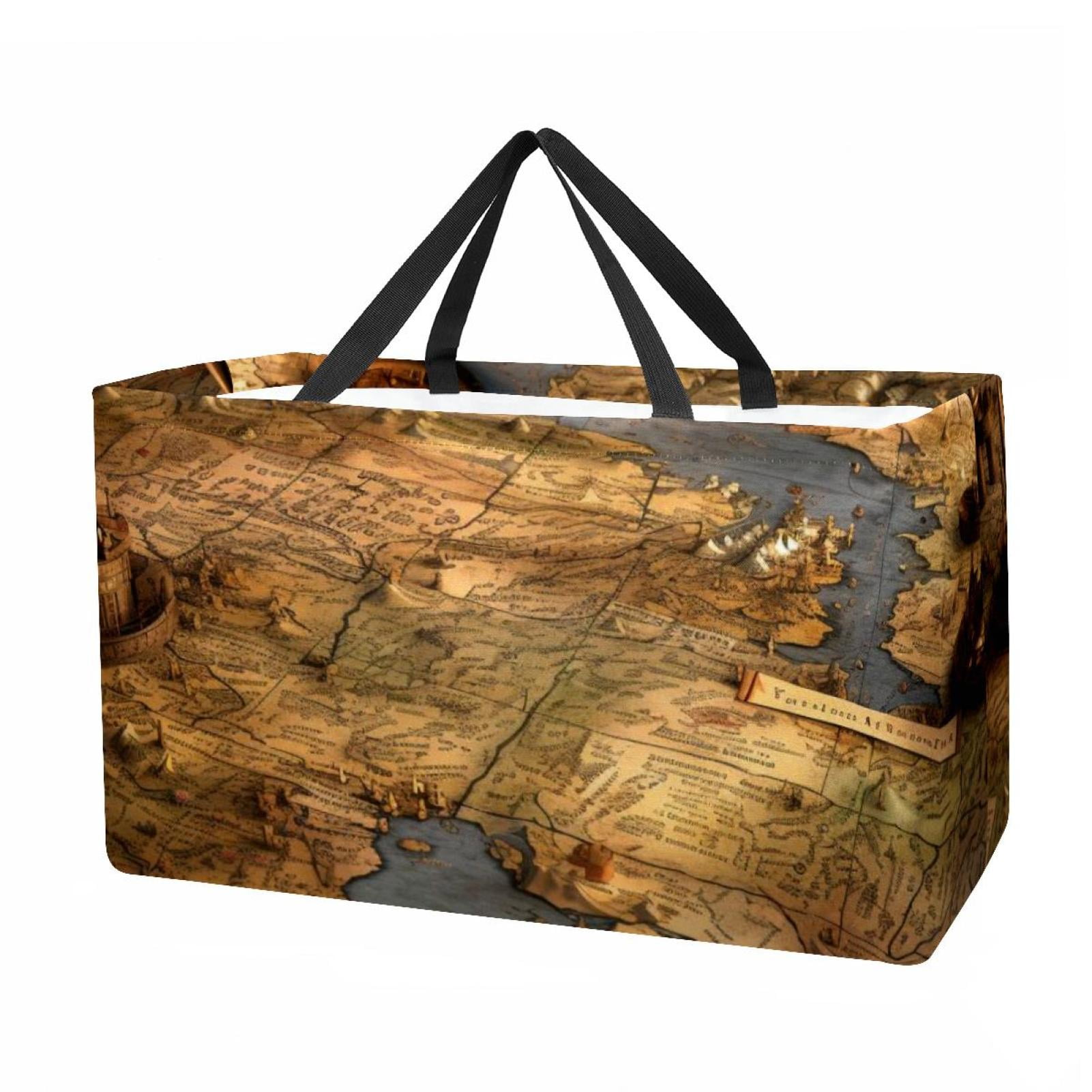 Map section Large Capacity Reusable Foldable Oxford Cloth Grocery Bags ...