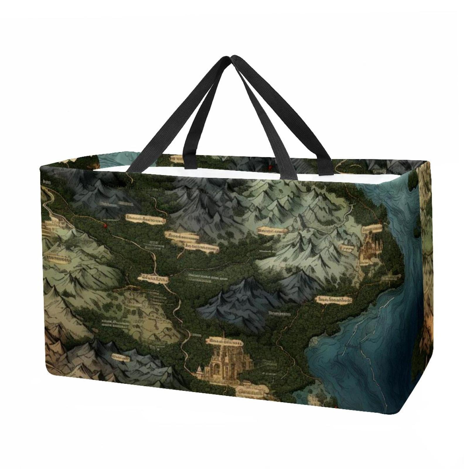 Map section Large Capacity Reusable Foldable Oxford Cloth Storage Bin ...