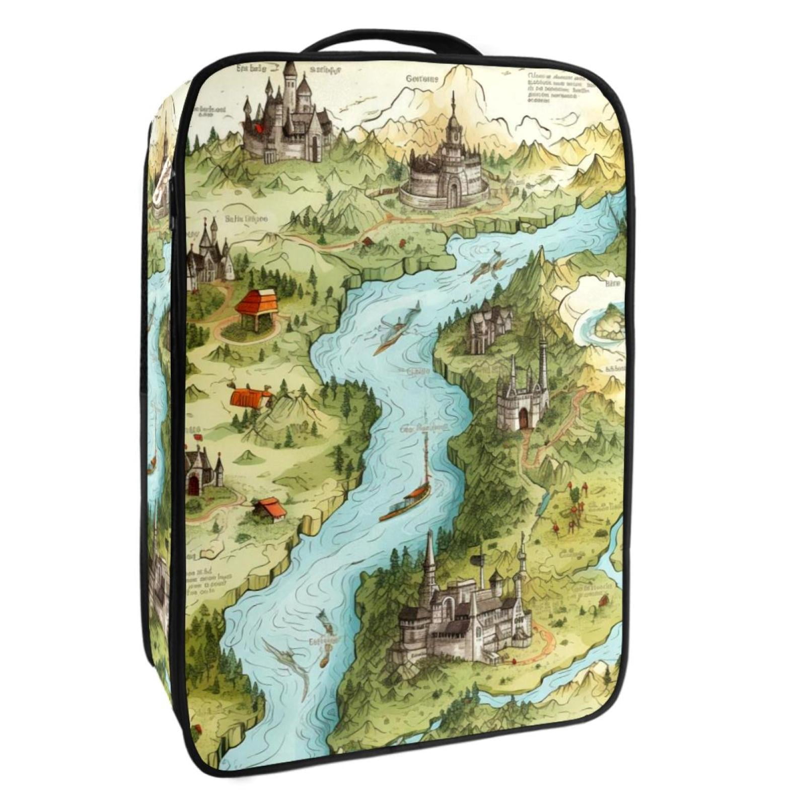 Map section Polyester Shoe Box Organizer - 23x31cm/9x12in Storage ...
