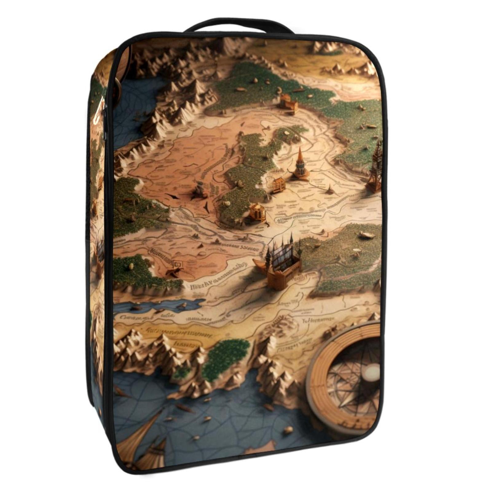 Map section Polyester Shoe Storage Box 23x31cm/9x12in - Organizer ...