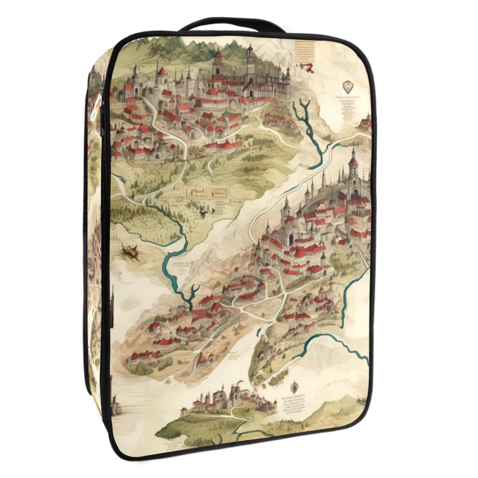 Map section Polyester Shoe Storage Box 23x31cm/9x12in - Organizer ...