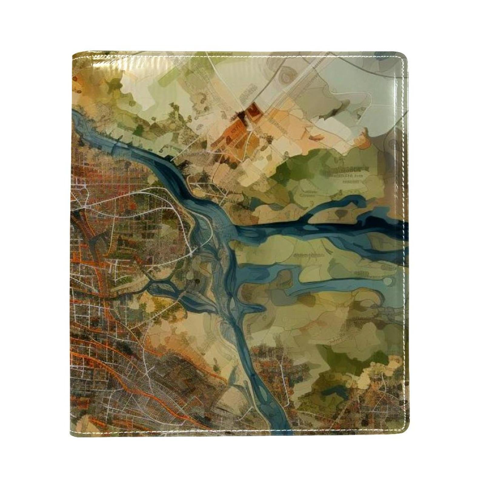 Map section Pu Leather Book Protector Plastic Cover Checkbook Cover 9 ...