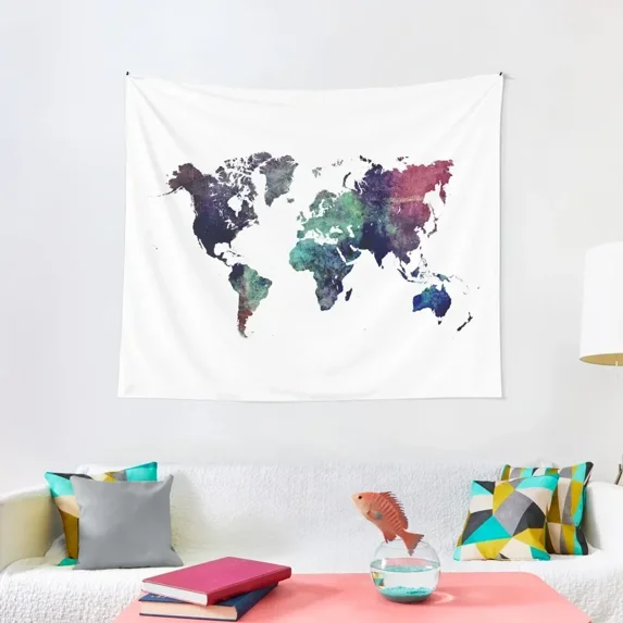 Map world art after Ice age #map #worldmap Tapestry Room re Aesthetic ...