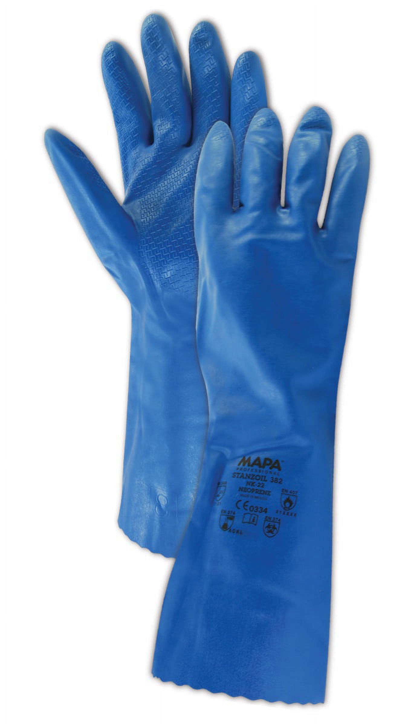 Mapa Stanzoil NK22 Embossed Finish Neoprene Gloves Size 9, 12 Pairs ...