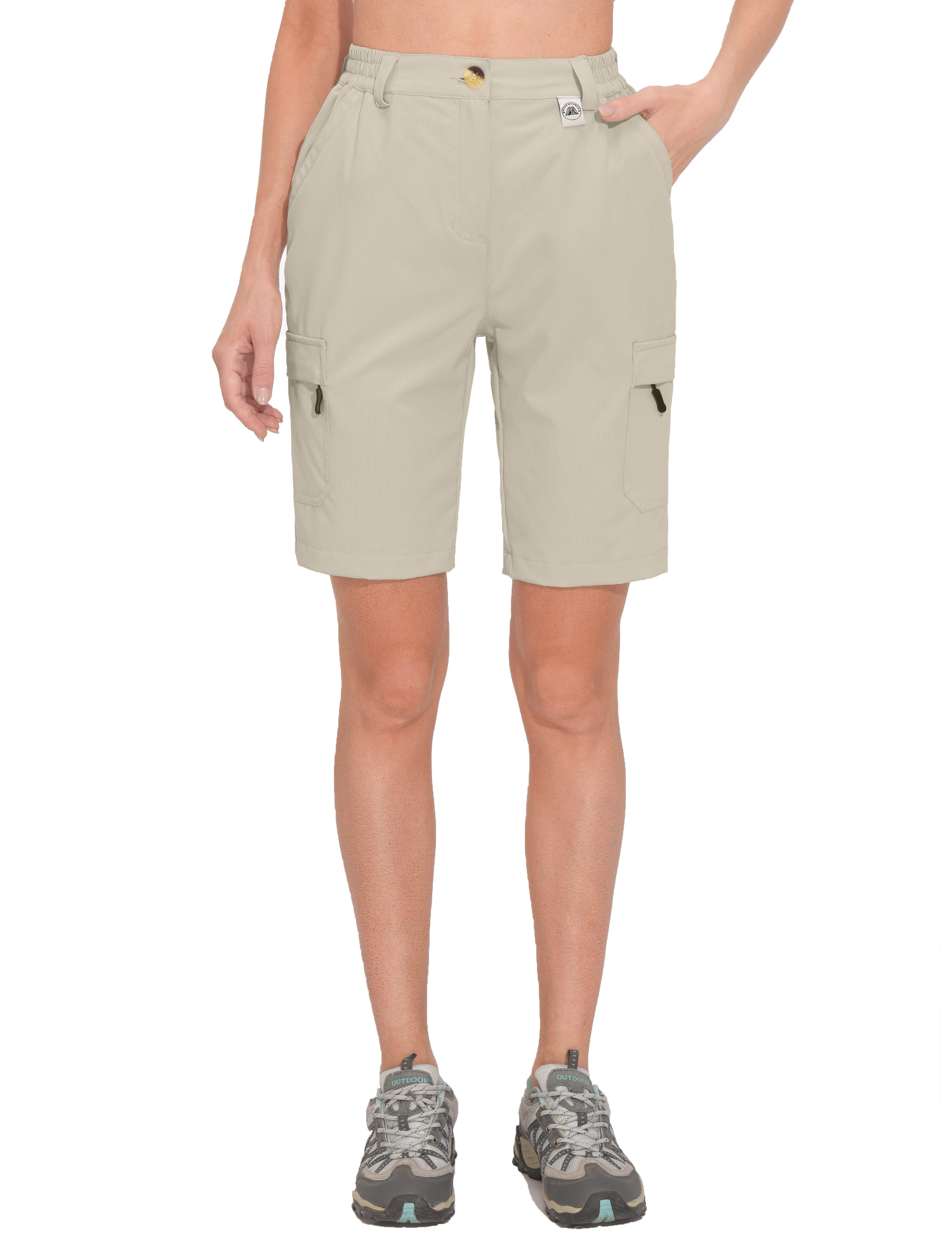 Mapamyumco Women's 10 Inch Inseam Hiking Cargo Shorts Quick Dry ...