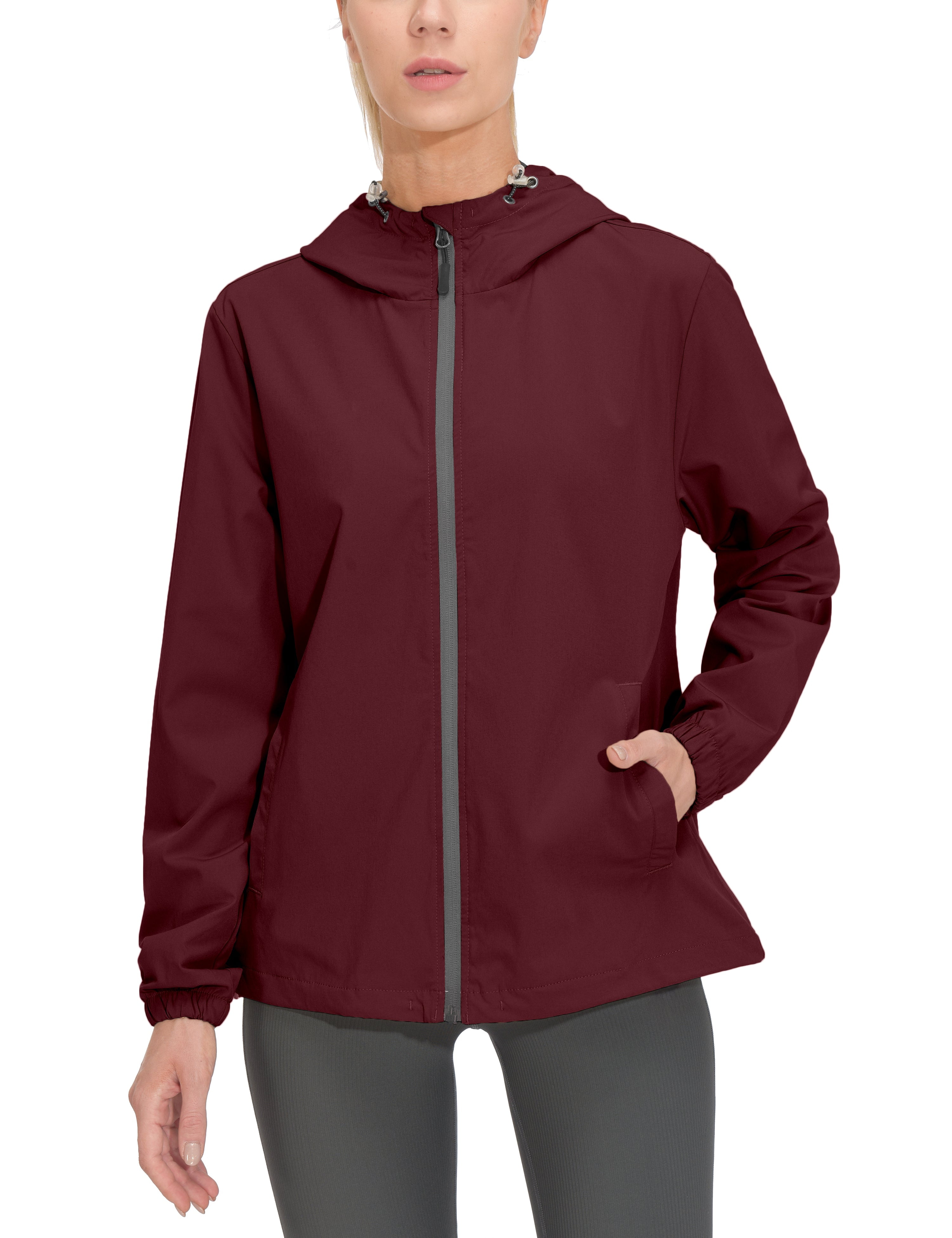 Mapamyumco Women's Lightweight Jacket Running Windbreaker with Hood ...