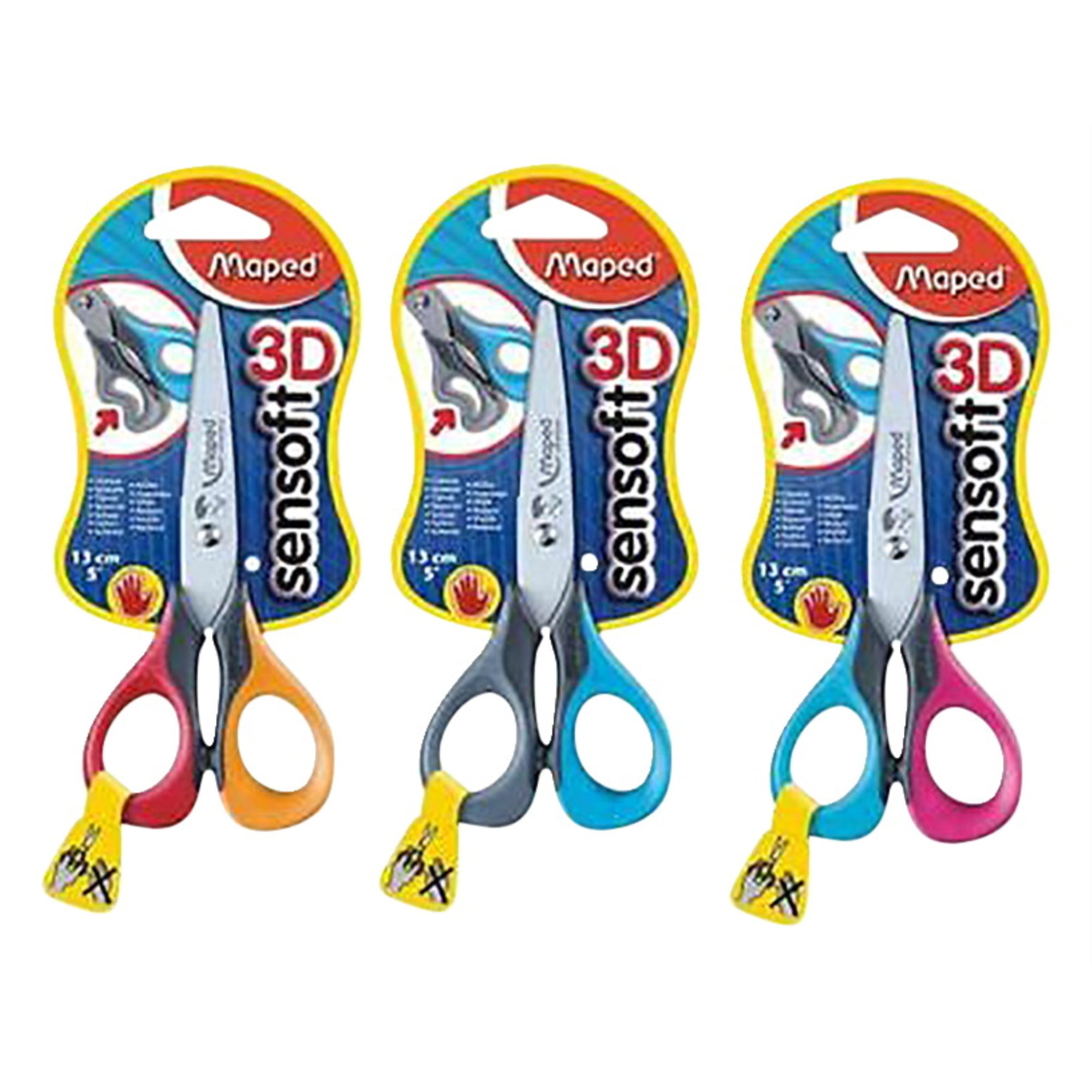 Maped 3D Sensoft Left Handed Scissors, 5 Inches, Blunt - Walmart.com