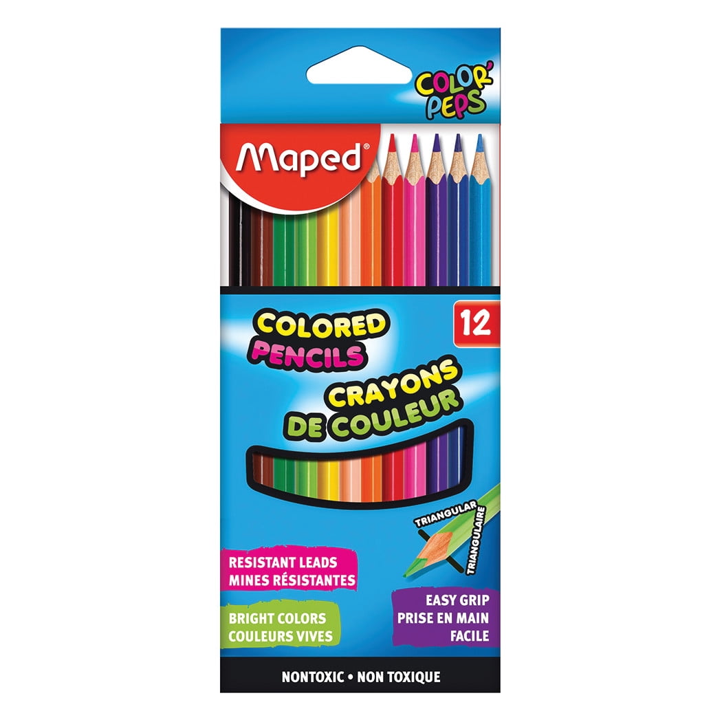 Maped Color'Peps Colored Pencil Set, 12-Pencils - Walmart.com