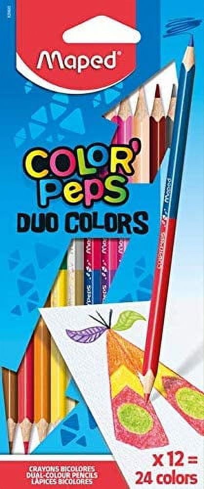 Maped Color'Peps Triangular Duo Tip Colored Pencils, Assorted Colors ...