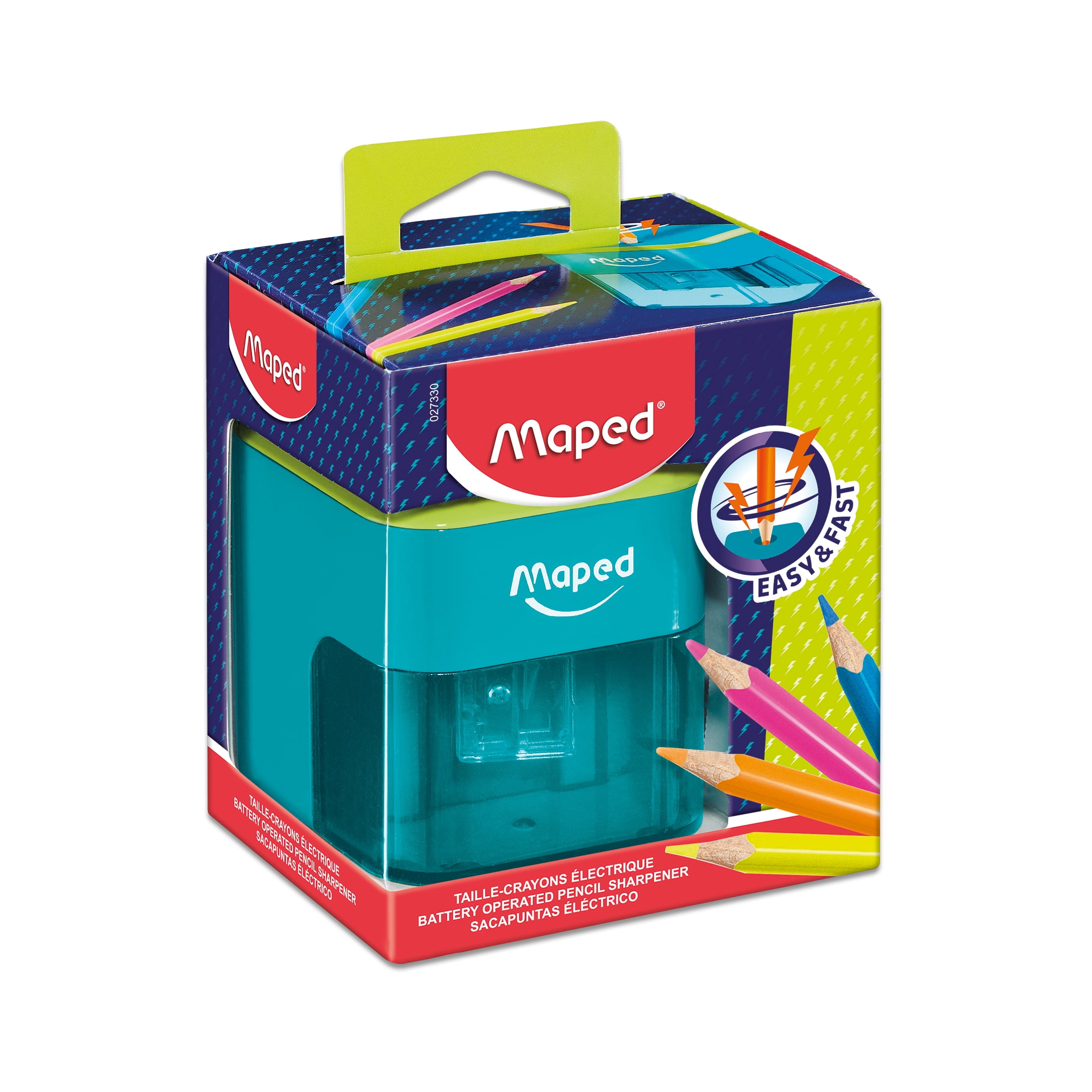 Maped Compact Battery Powered 1-Hole Pencil Sharpener with Translucent ...