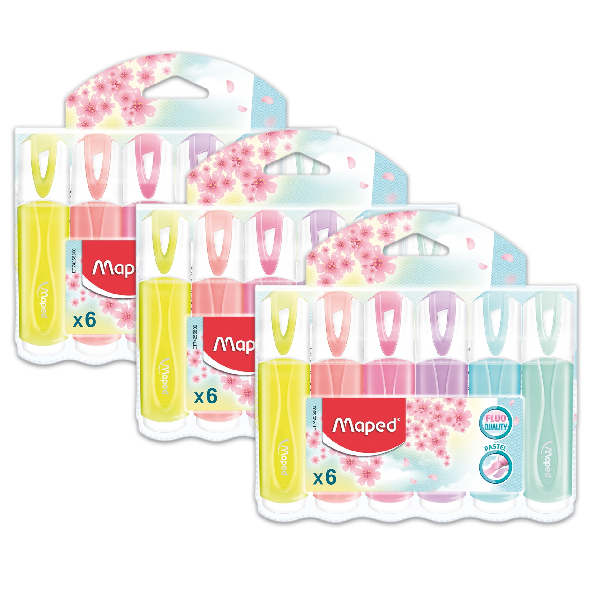 Maped Fluo Peps Classic Pastel Highlighter 6 Per Pack 3 Packs ...