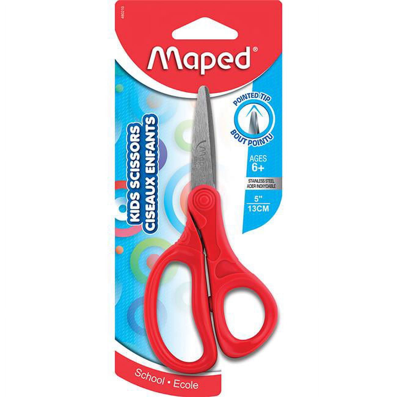 Maped Helix MAP480210-12 5 in. Essentials Kids Scissors Point, Assorted ...
