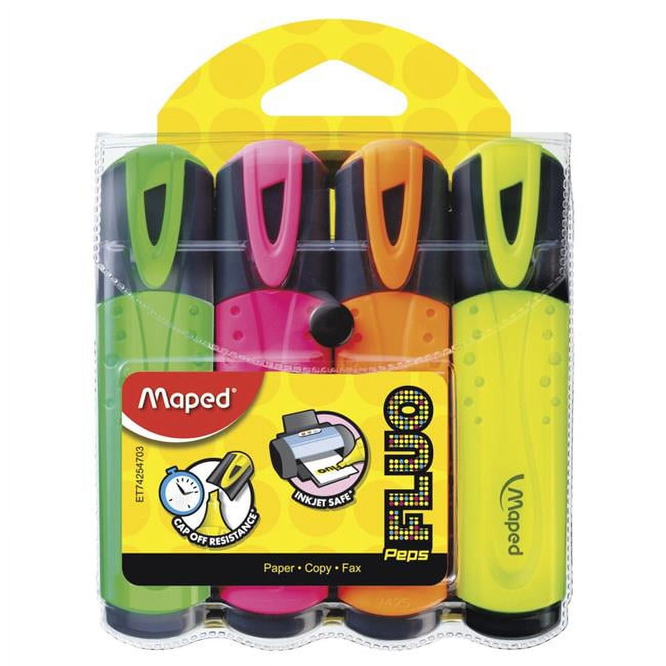 Maped Helix USA 1532724 Classic Fluorescent Highlighter, Assorted ...