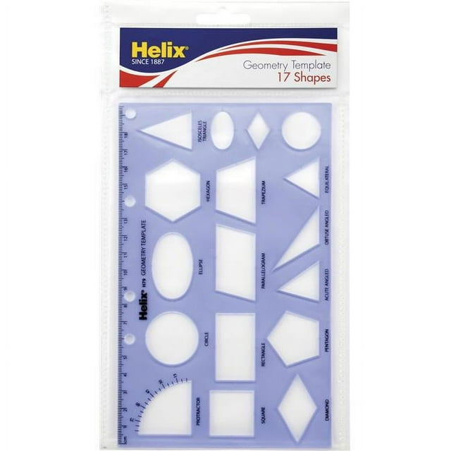 Maped Helix USA 2088559 4.87 x 7.81 in. Geometry Shapes Drafting ...