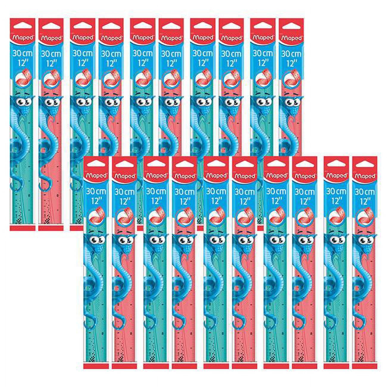 Maped Helix USA MAP279711-20 12 in. Twist Flex Ruler, Pack of 20 ...