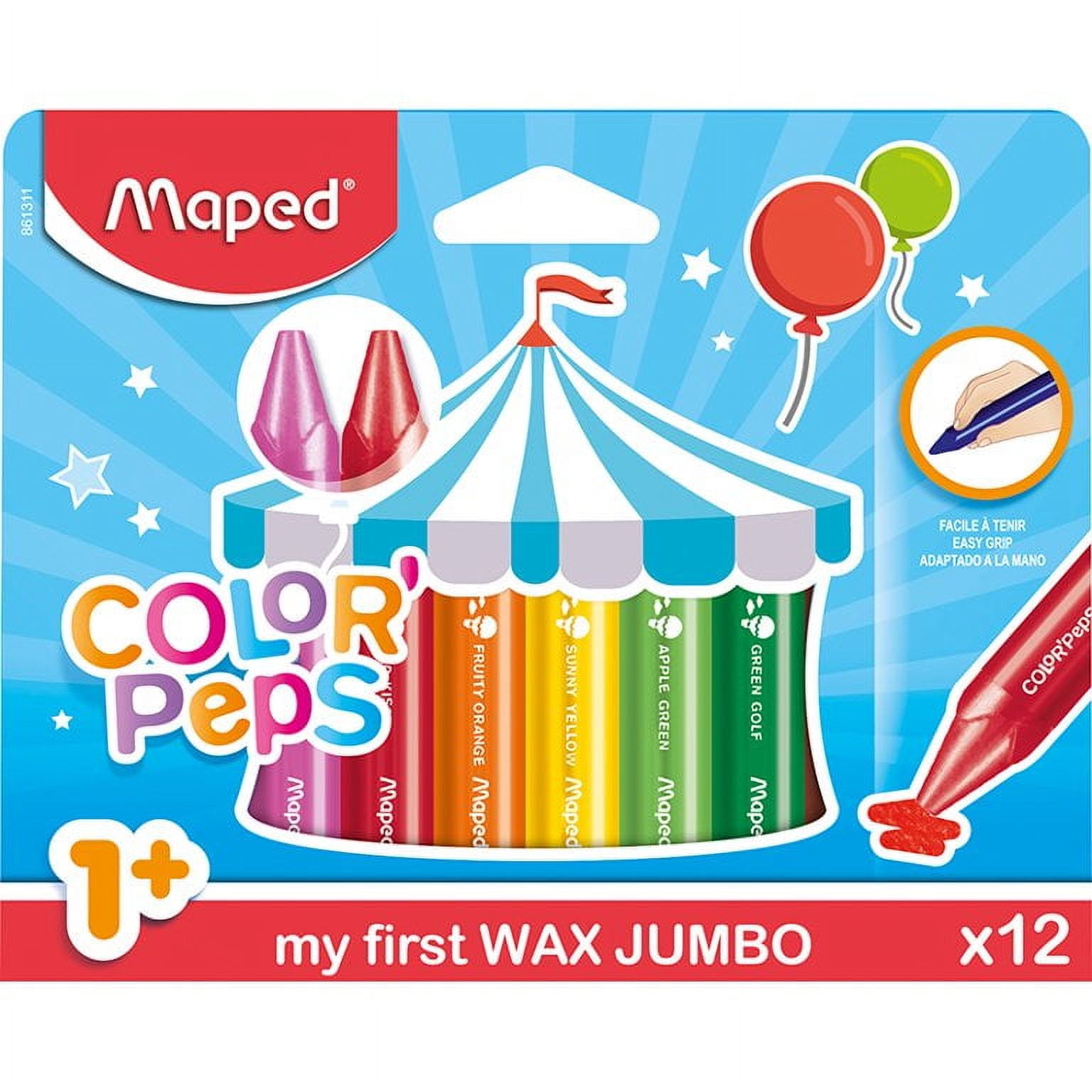 Maped Helix USA MAP861311 Jumbo Triangular Wax Crayons - Pack of 12 ...