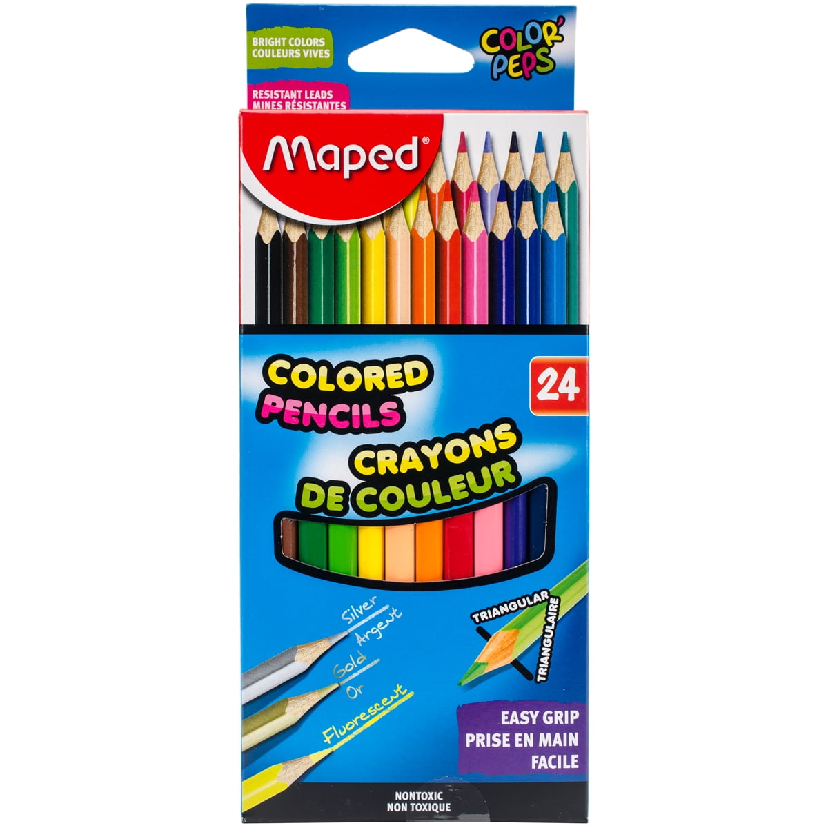 Maped Helix USA Maped Color'Peps Triangular Colored Pencils, Assorted ...