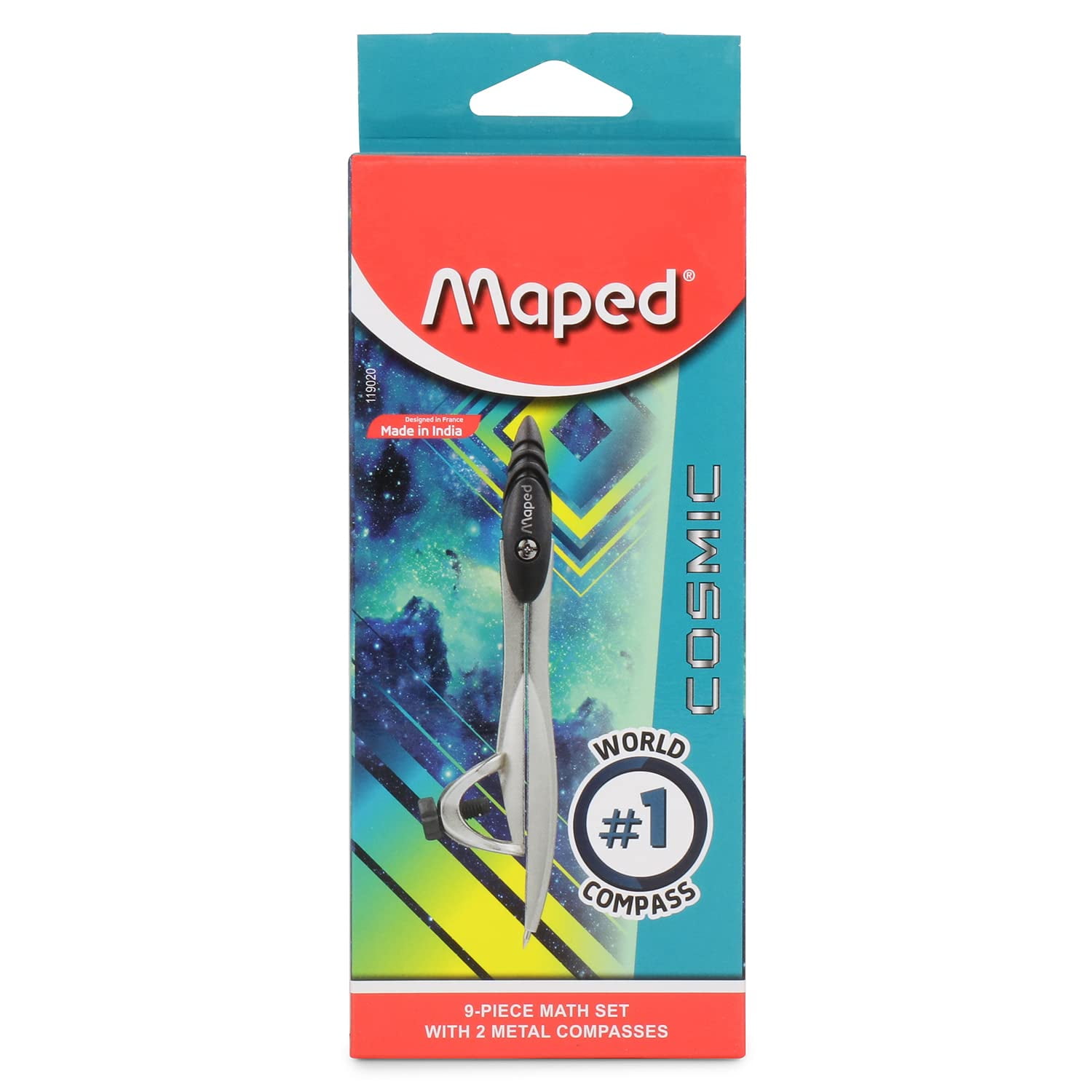 Maped Study Stop - Cosmic Geometry Box | 9 Instruments Set | Geometry ...