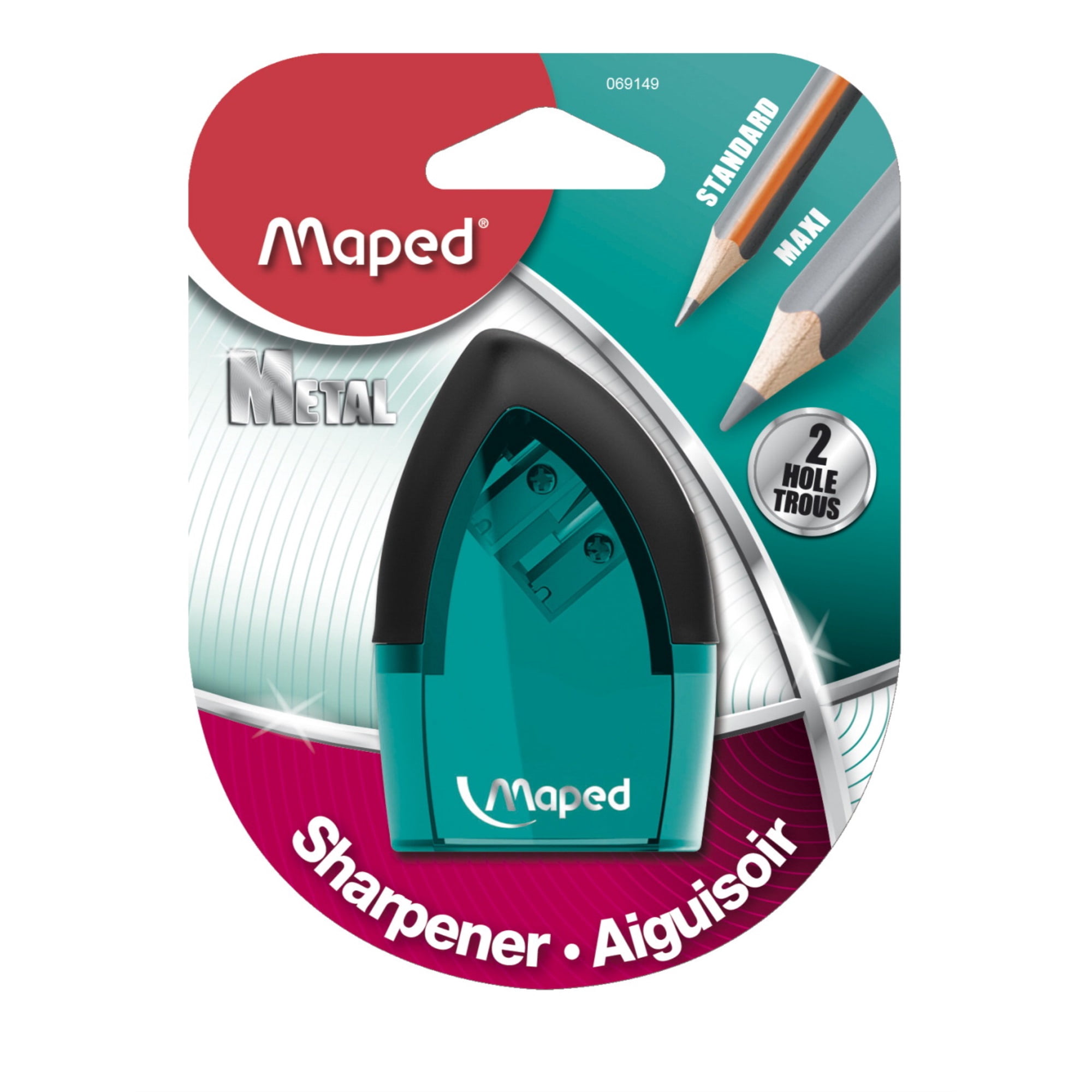 Maped Tonic 2-Hole Pencil Sharpener with Metal Insert, 2-1/2 x 1 Inches ...